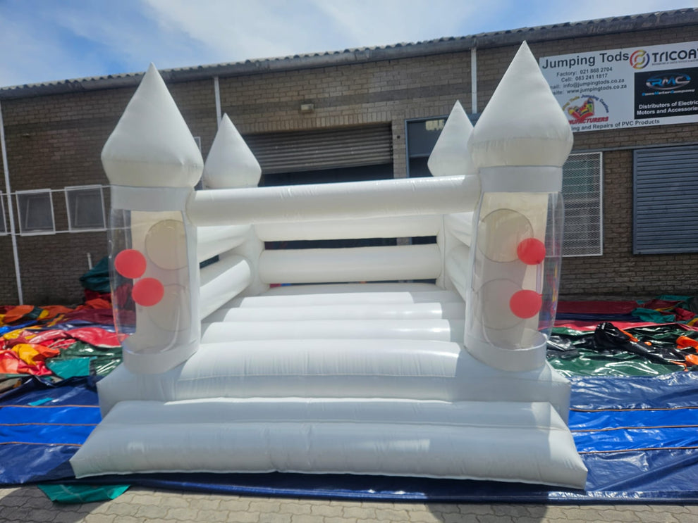 White Bubble Castle / Wedding Jumping Castles South Africa – TrolleyExpress